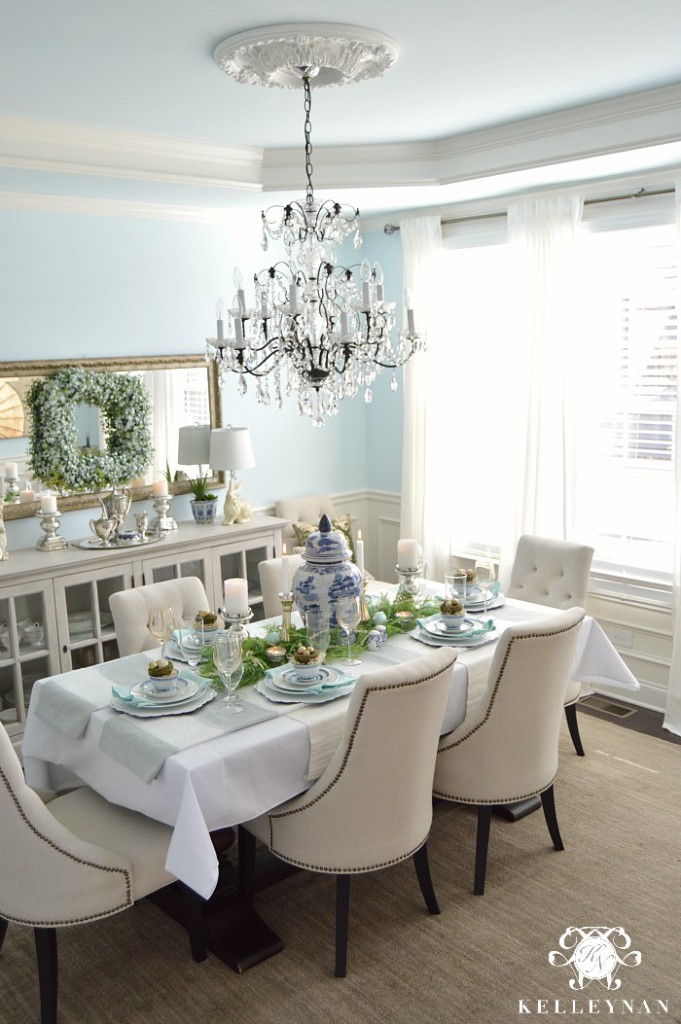 Blue and White Easter Table - Kelley Nan