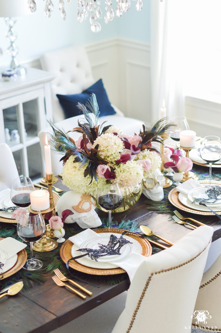 Masquerade Dinner Party for Halloween - Kelley Nan