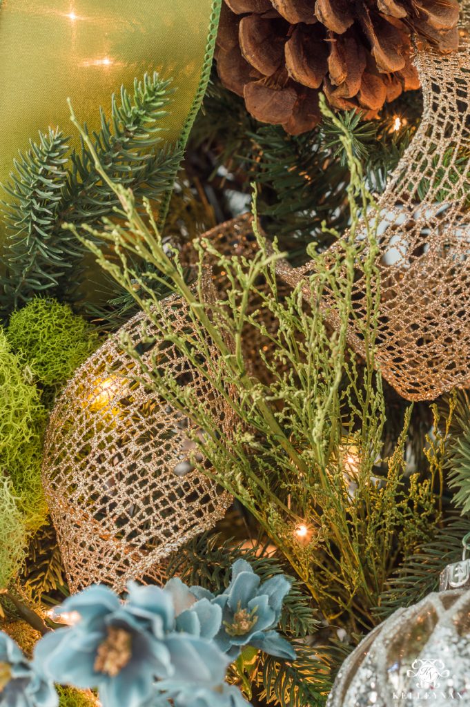 Decorating Christmas Tree With Ribbon Garland - Crayton Shose1997