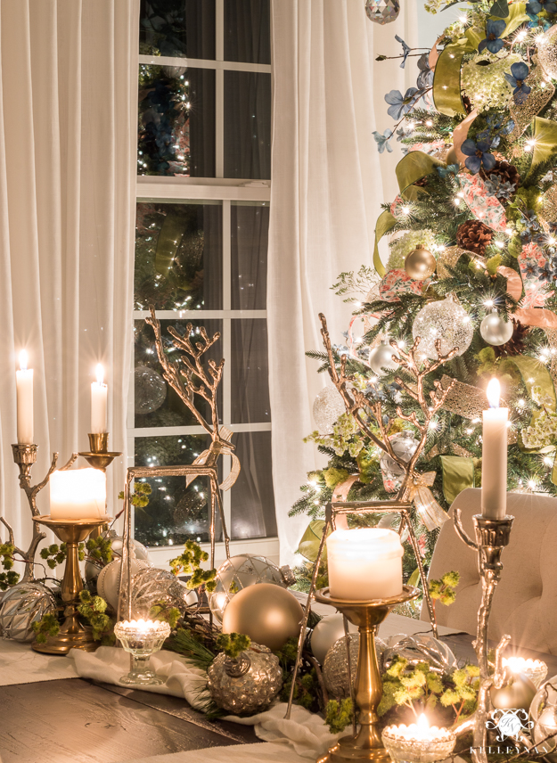 Nighttime Christmas Home Tour with Magical, Glowing Twinkle Lights ...