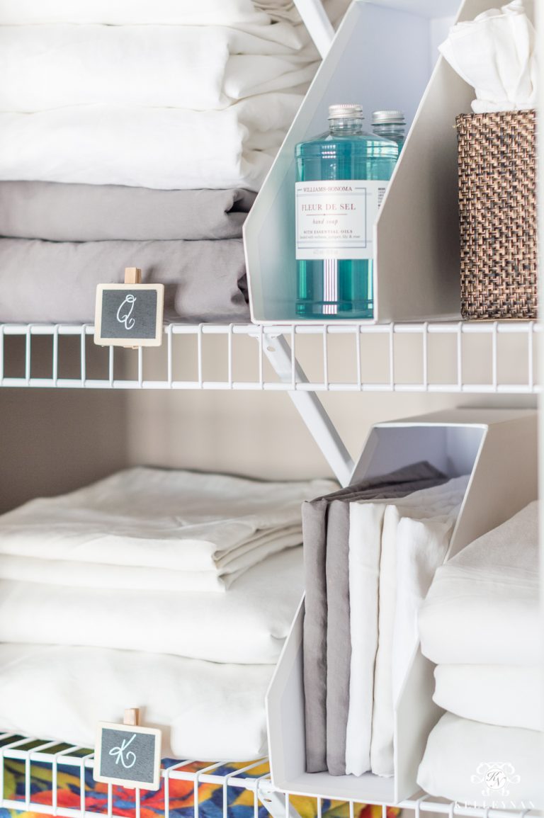 A Small Organized Linen Closet (And Ideas to Store Bulky Bedding ...