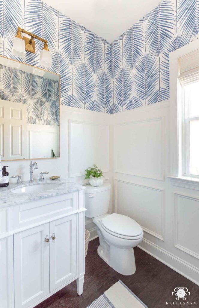 Coastal Powder Room - A Modern, Classic Design - Kelley Nan