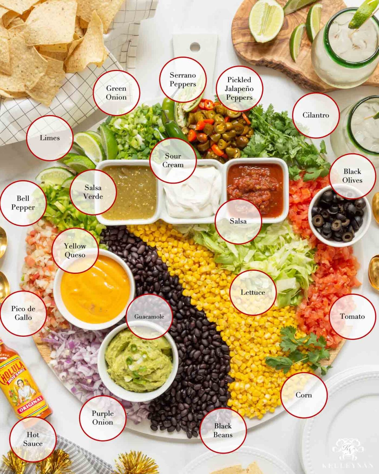 Make Your Own Nachos Bar (Mexican Board) - Kelley Nan