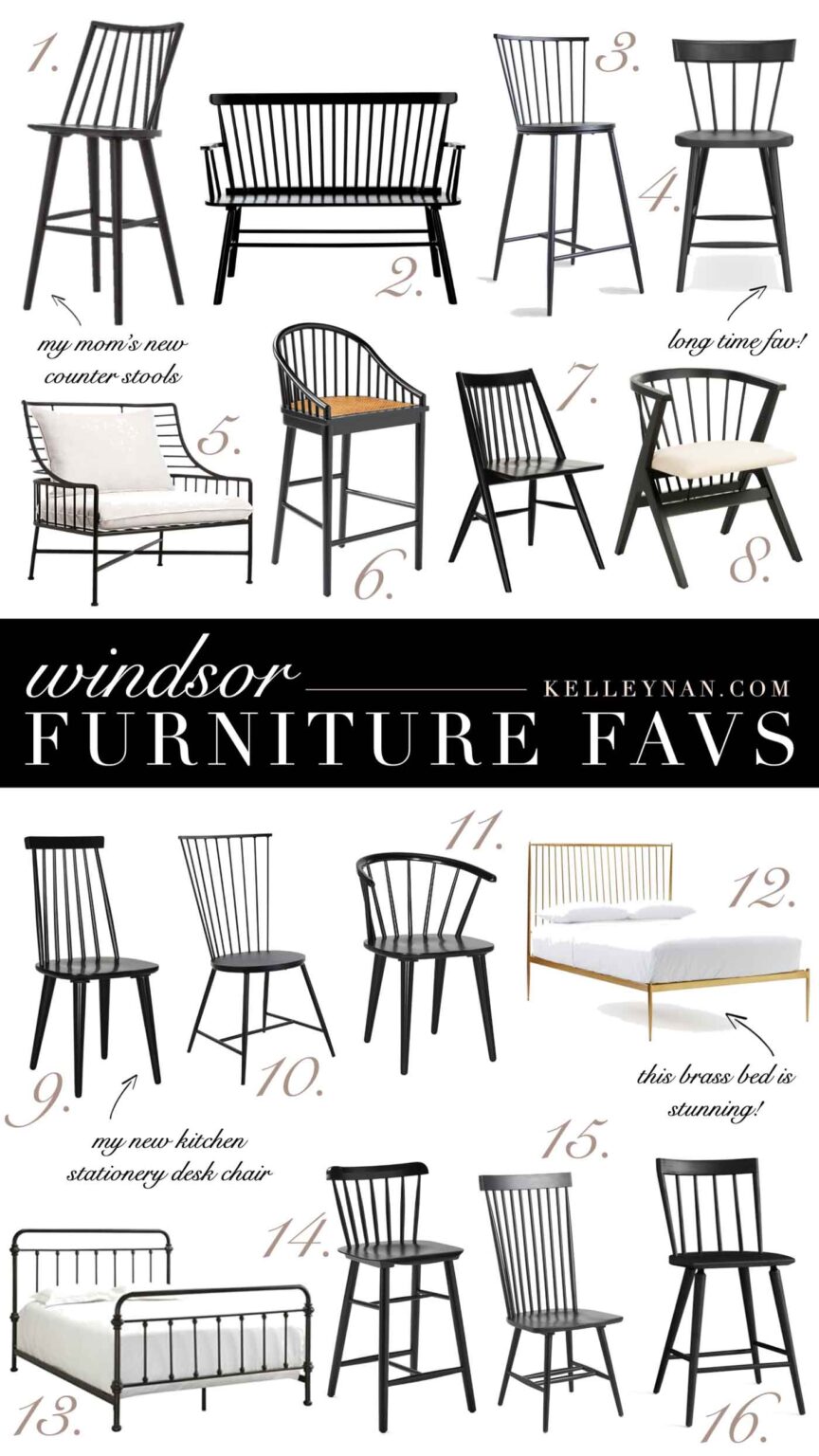 Black Windsor Chairs & the Best Windsor Style Furniture - Kelley Nan