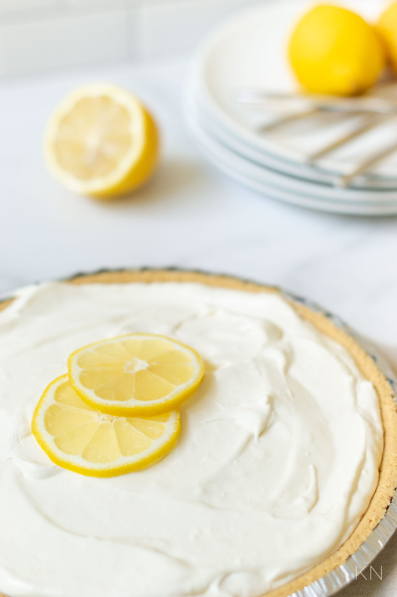 Four Ingredient (No Bake) Easy Lemon Icebox Pie Recipe - Kelley Nan