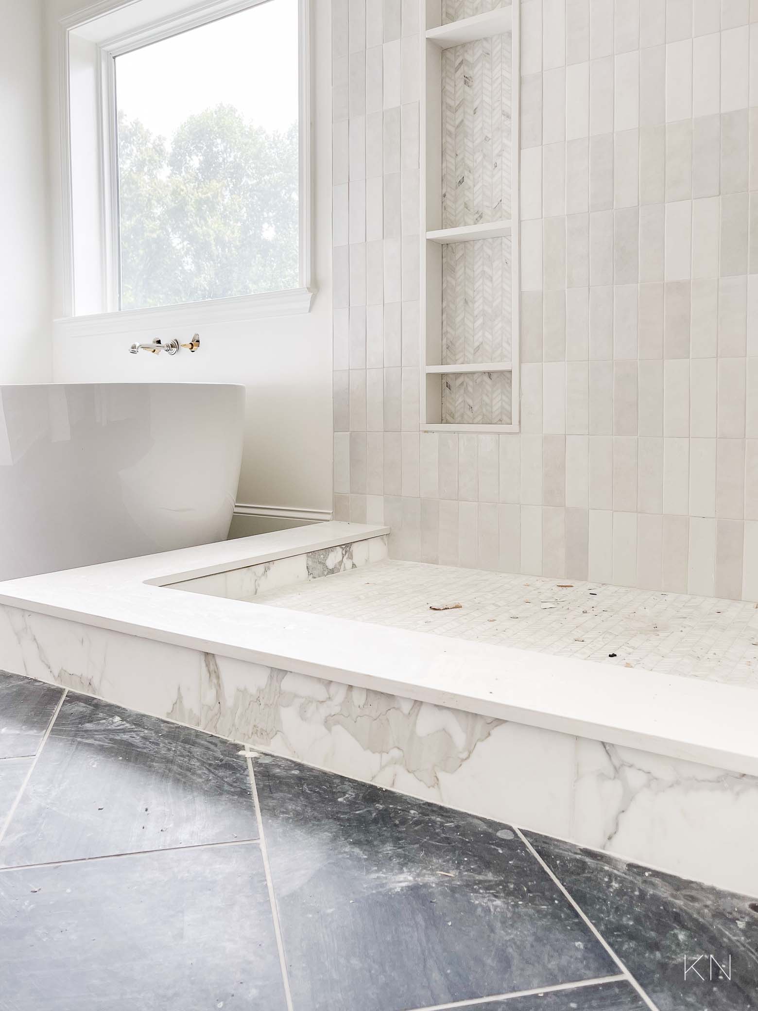 Marble Shower Curb