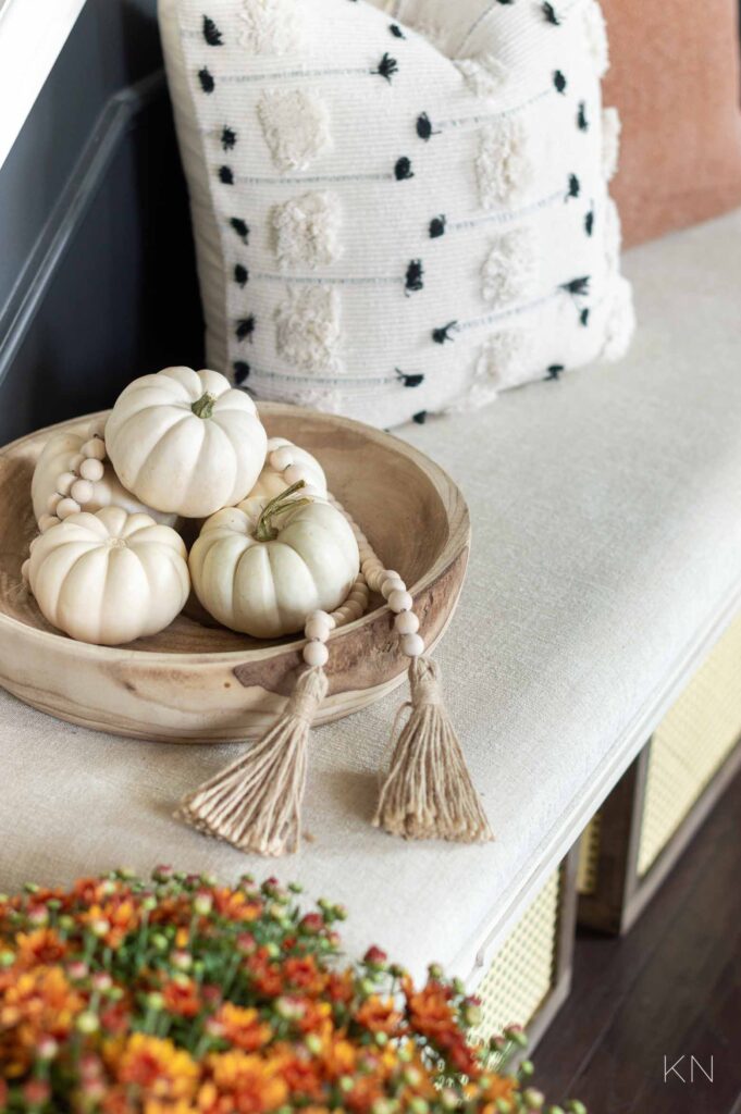 Affordable Fall Entry Decor & a Fall Styled Bench - Kelley Nan