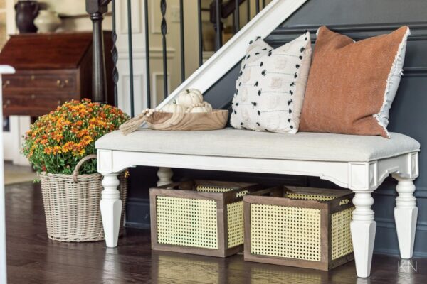 Affordable Fall Entry Decor & a Fall Styled Bench - Kelley Nan