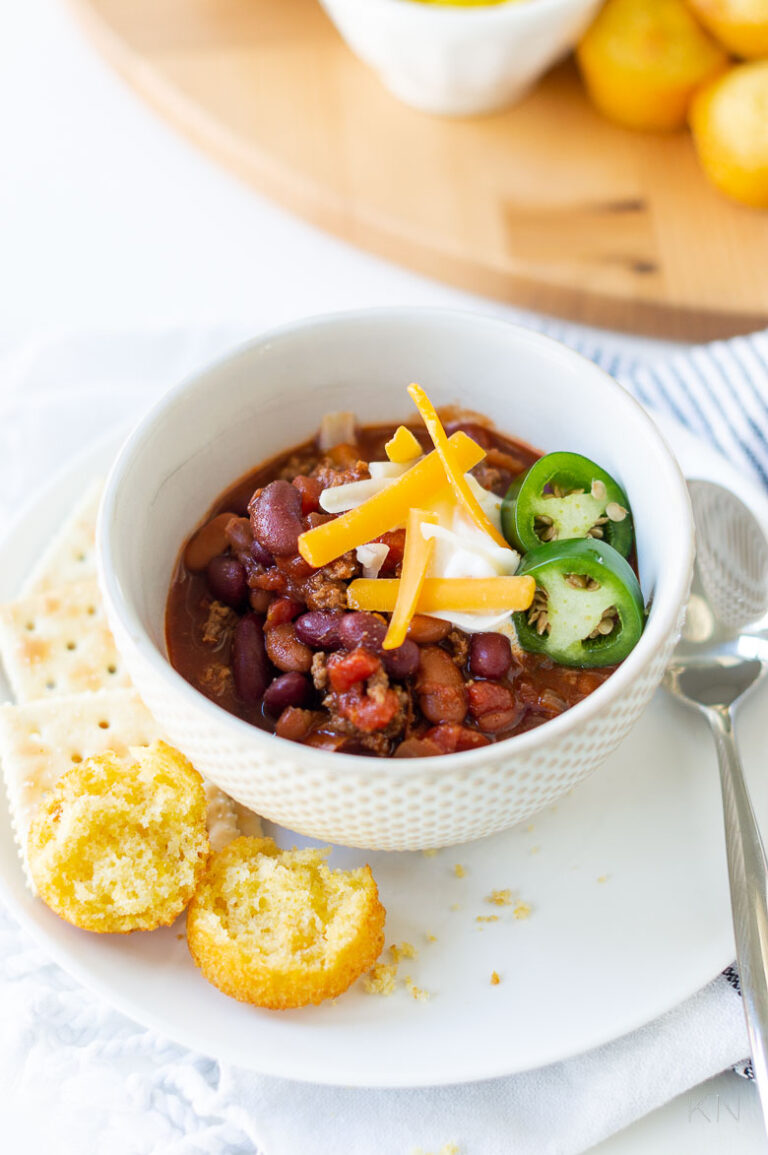Chili Toppings, Easy Chili Recipe, Chili Board & Recipe- Kelley Nan
