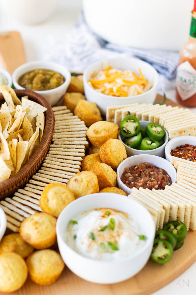 Chili Toppings, Easy Chili Recipe, Chili Board & Recipe- Kelley Nan