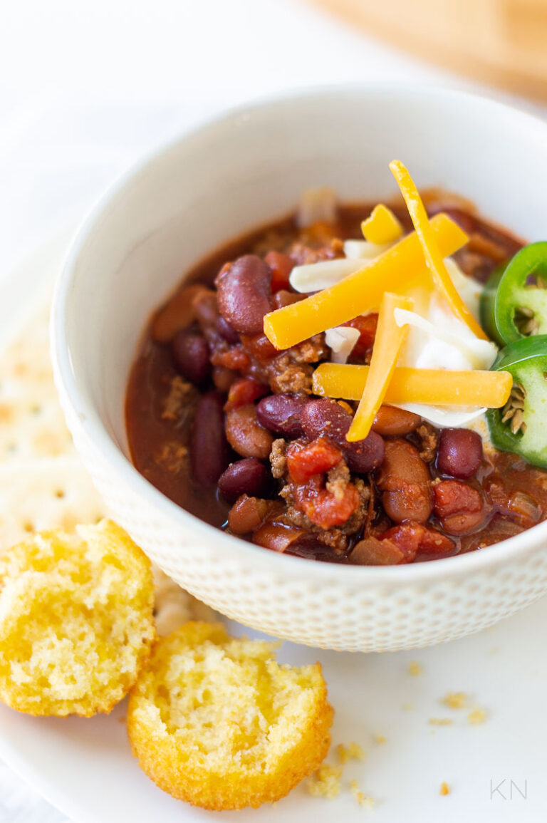 Chili Toppings, Easy Chili Recipe, Chili Board & Recipe- Kelley Nan