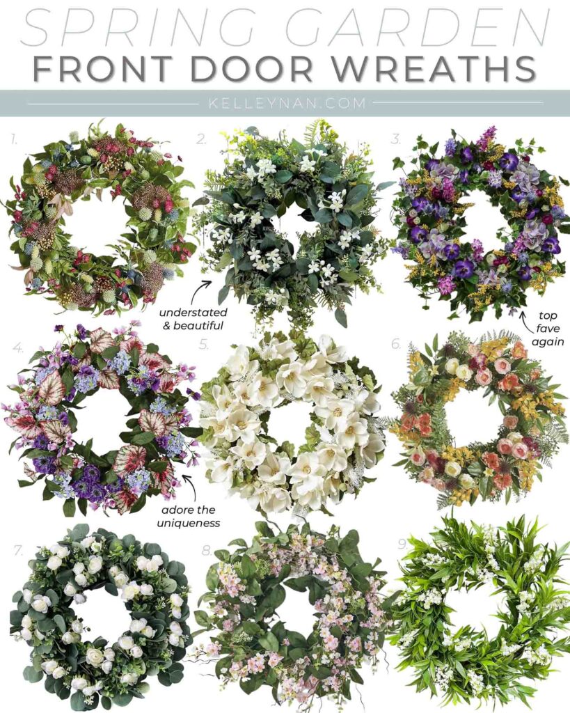 This Year's Top Spring Wreaths for the Front Door - Kelley Nan