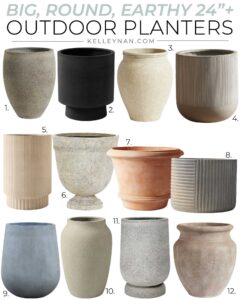 24 Prettiest Earthy Large Outdoor Planters - Kelley Nan