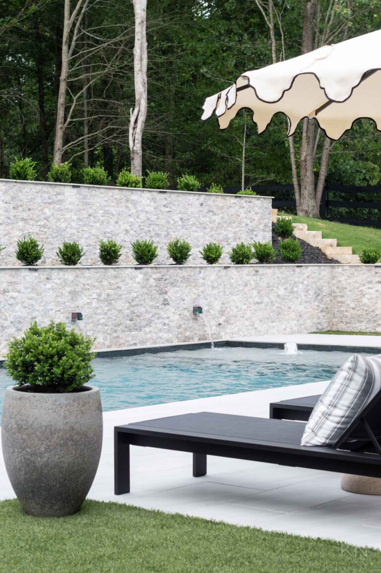 Hamptons Style Pool Reveal - Kelley Nan