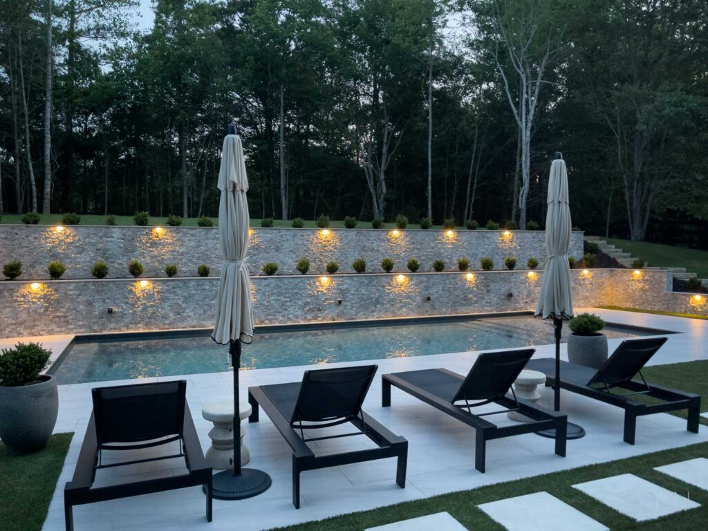Hamptons Style Pool Reveal - Kelley Nan
