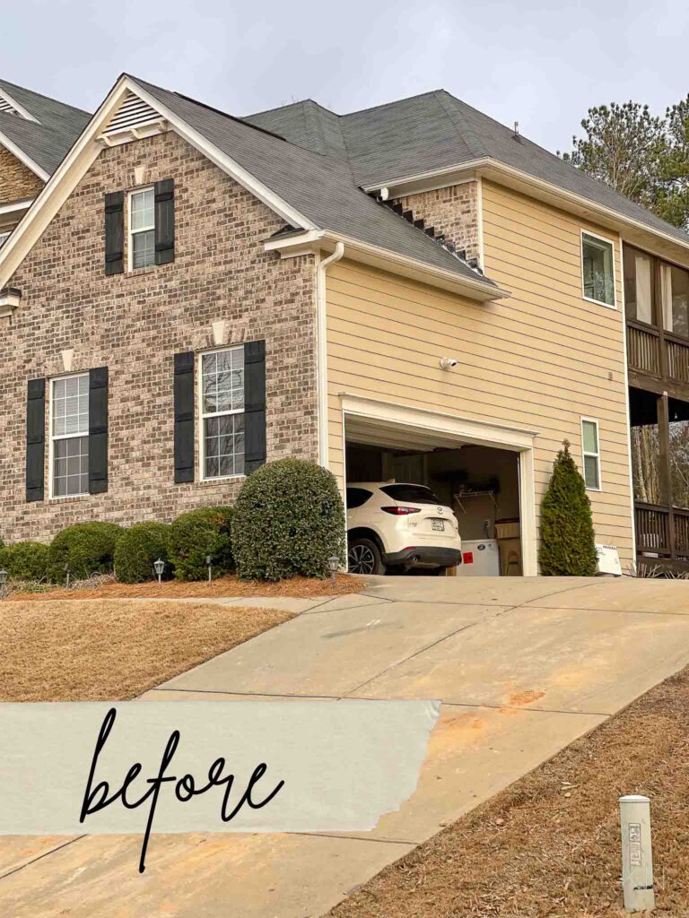 Benjamin Moore Kendall Charcoal Exterior Makeover - Kelley Nan