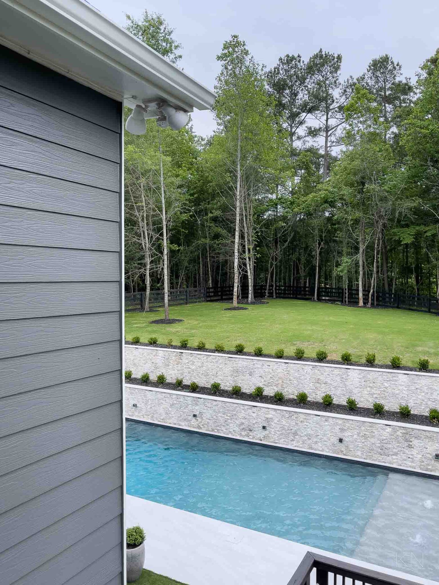 Benjamin Moore Kendall Charcoal Exterior Makeover - Kelley Nan