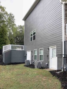 Benjamin Moore Kendall Charcoal Exterior Makeover - Kelley Nan