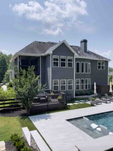 Benjamin Moore Kendall Charcoal Exterior Makeover - Kelley Nan