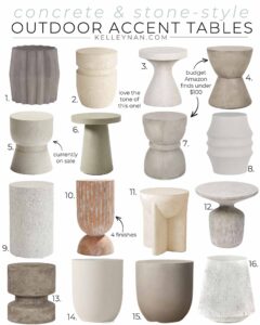 16 Best Natural Style Outdoor Accent Tables - Kelley Nan