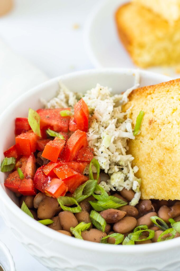 The Ultimate Southern Comfort Food - Beans and Cornbread Bowl - Kelley Nan
