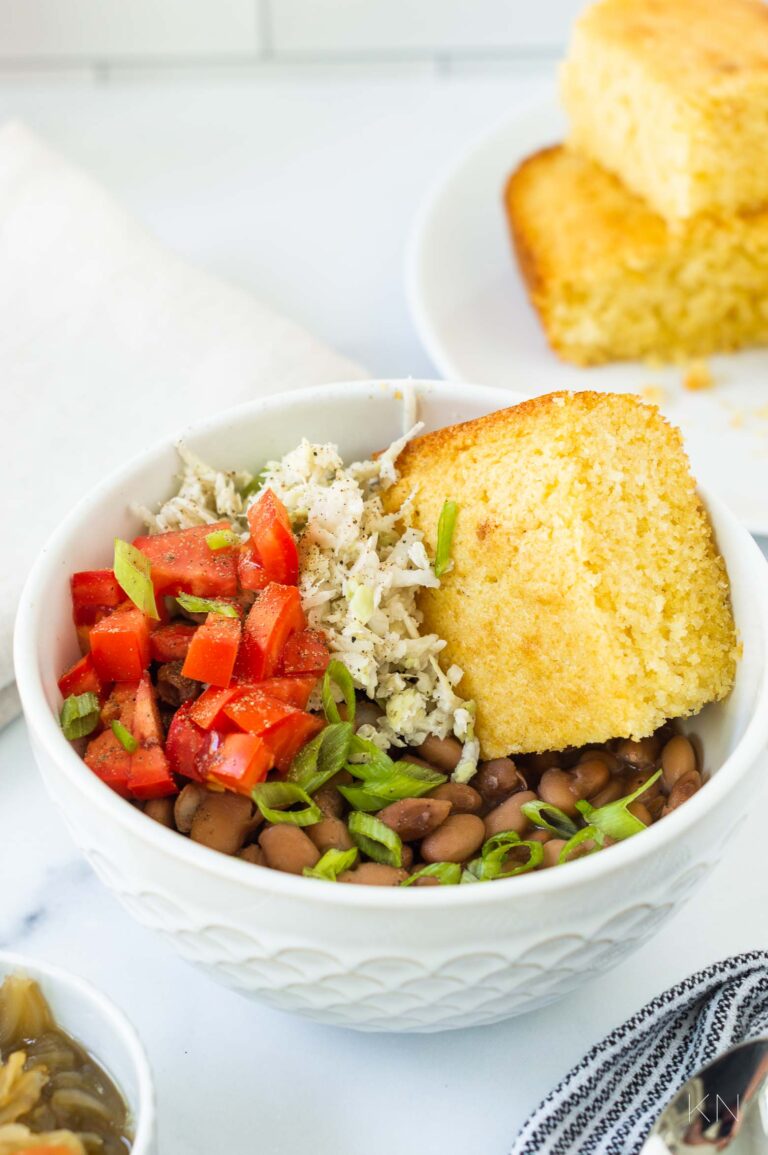 The Ultimate Southern Comfort Food - Beans and Cornbread Bowl - Kelley Nan
