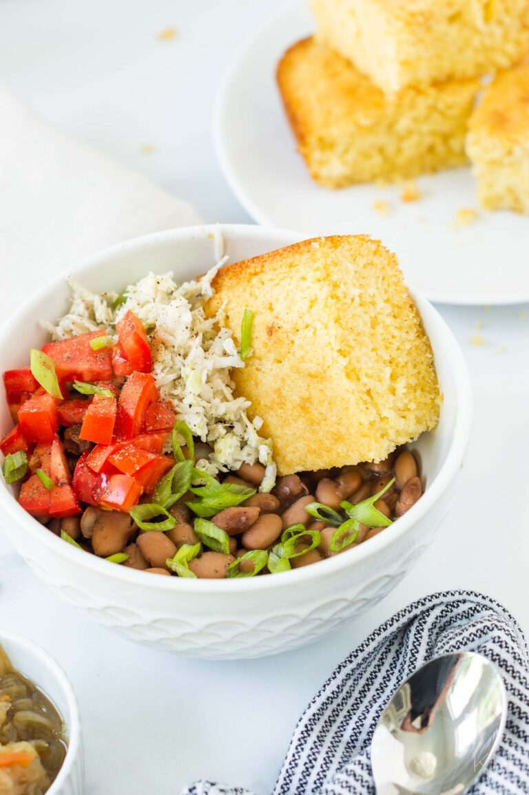 The Ultimate Southern Comfort Food - Beans and Cornbread Bowl - Kelley Nan