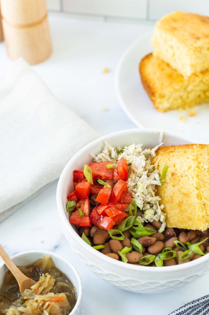 The Ultimate Southern Comfort Food - Beans and Cornbread Bowl - Kelley Nan