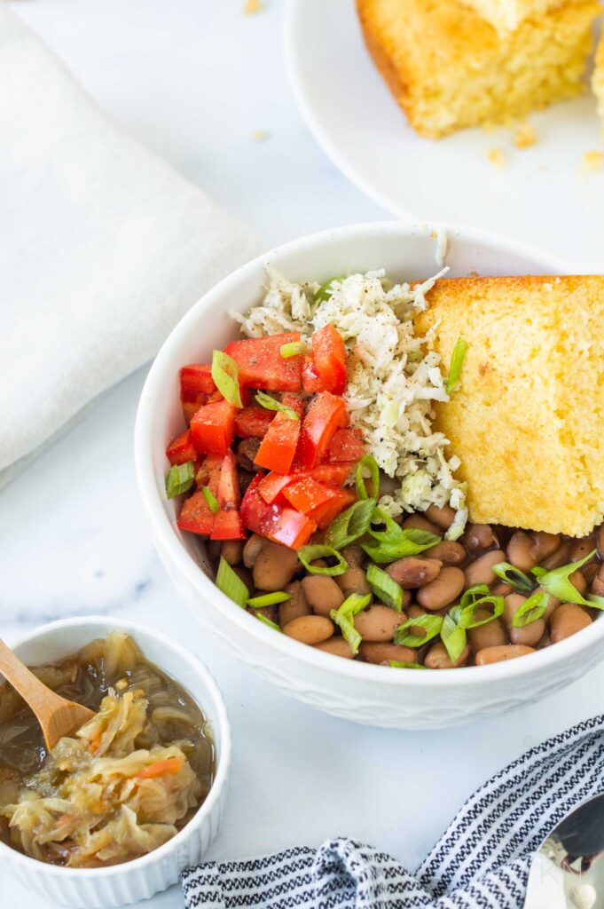 The Ultimate Southern Comfort Food - Beans and Cornbread Bowl - Kelley Nan