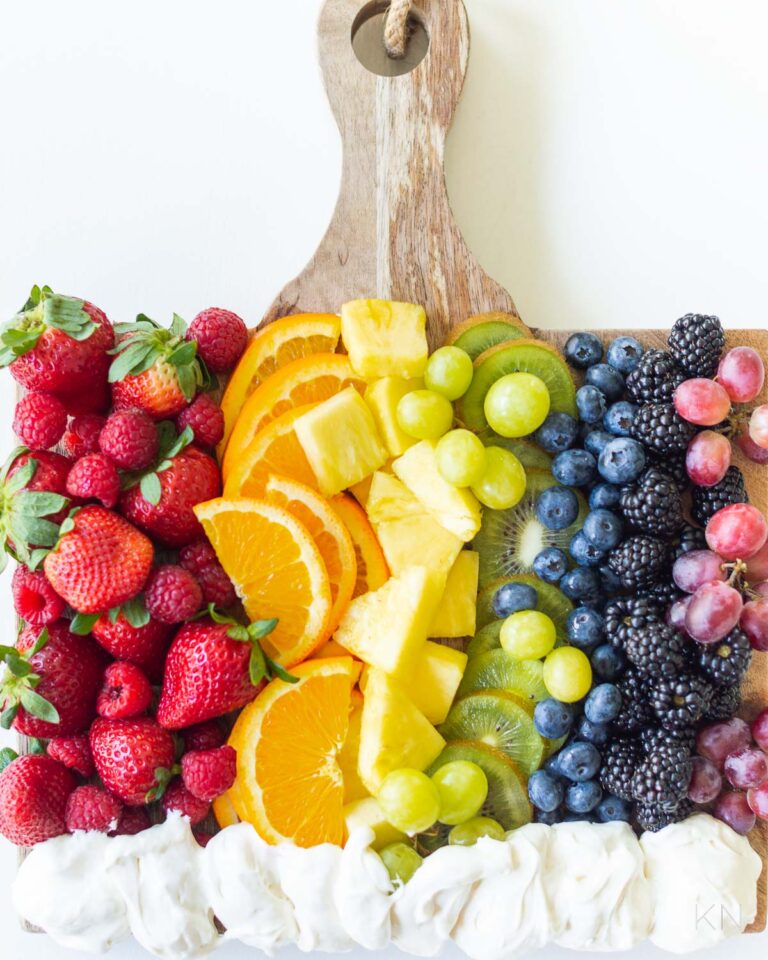 Rainbow Fruit Charcuterie Board (For St. Patty's & Any Time!) - Kelley Nan