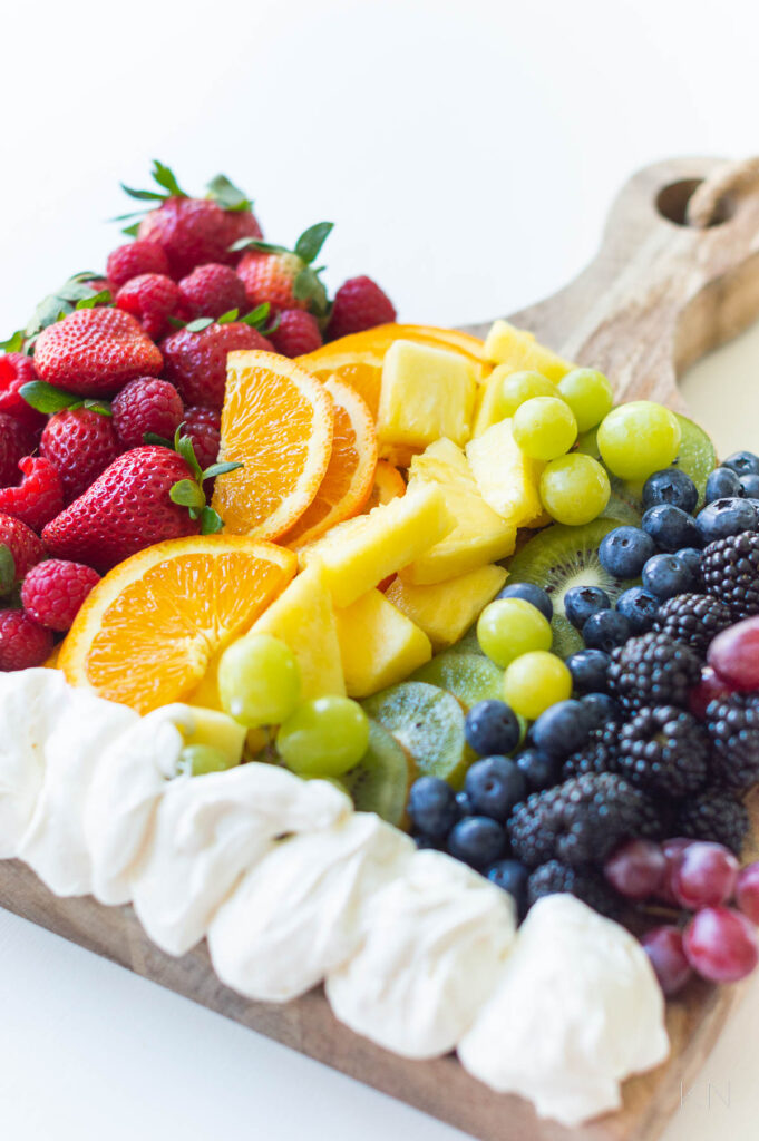 Rainbow Fruit Charcuterie Board (For St. Patty's & Any Time!) - Kelley Nan