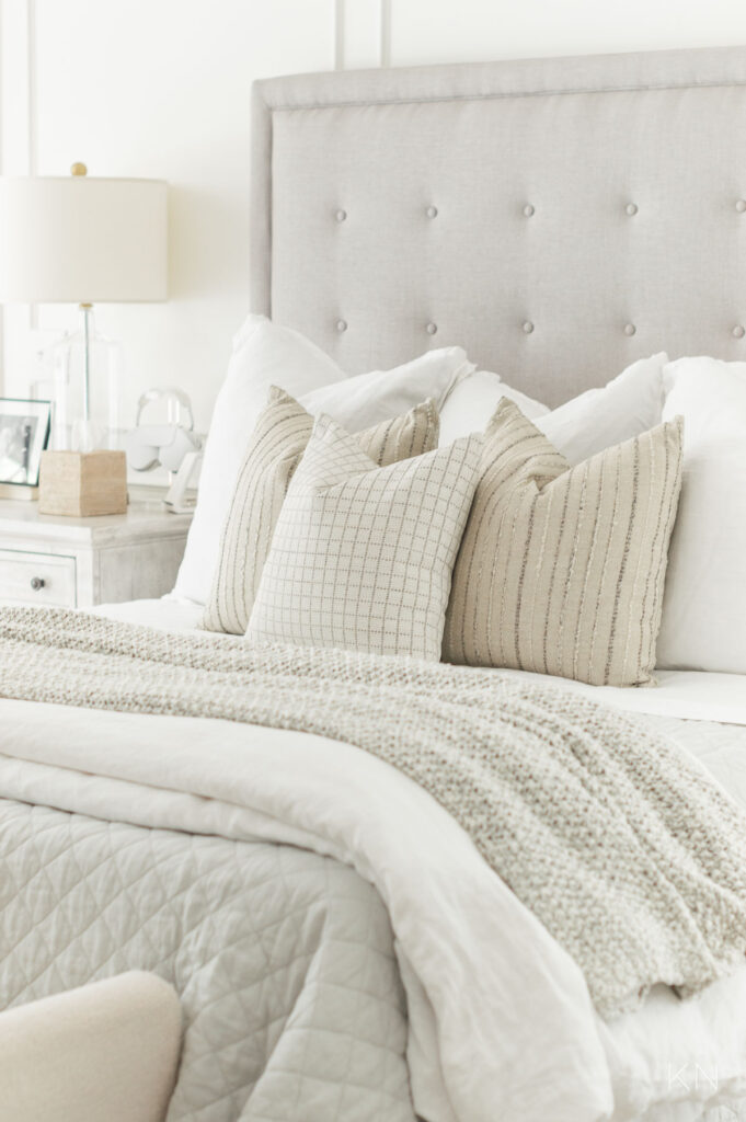 Layered Neutral Primary Bedroom- Kelley Nan