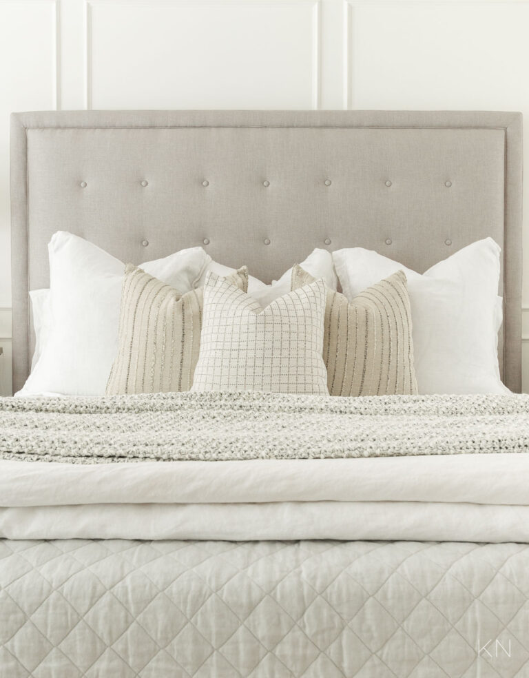 Layered Neutral Primary Bedroom- Kelley Nan