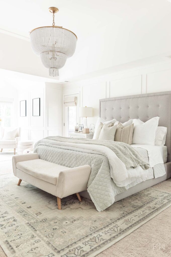 Layered Neutral Primary Bedroom- Kelley Nan
