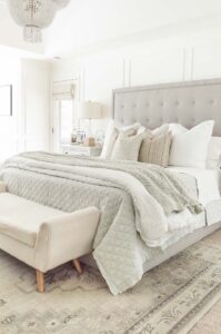 Layered Neutral Primary Bedroom- Kelley Nan