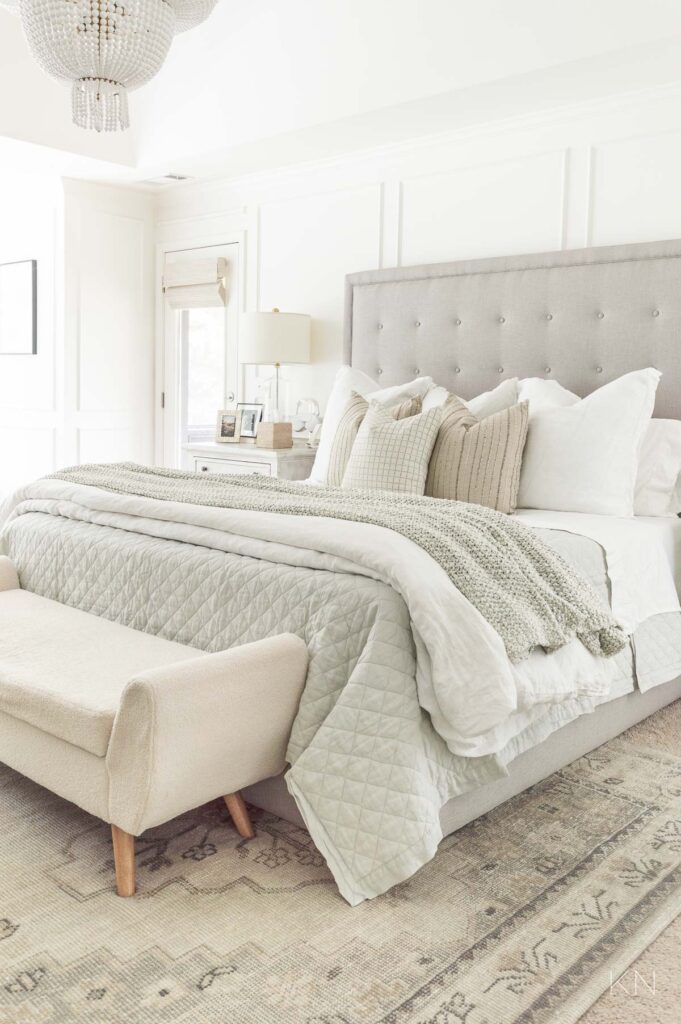 Layered Neutral Primary Bedroom- Kelley Nan