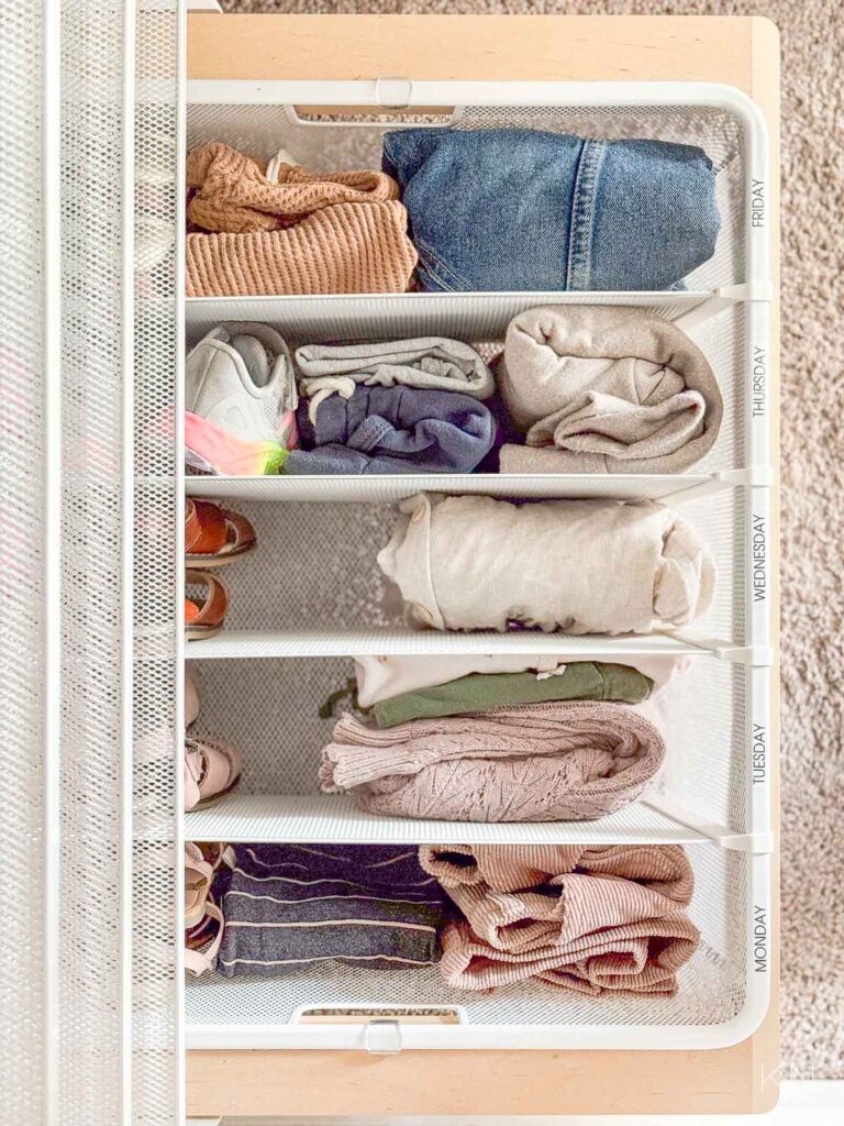 New System! Organizing Clothes for the Week - Kelley Nan