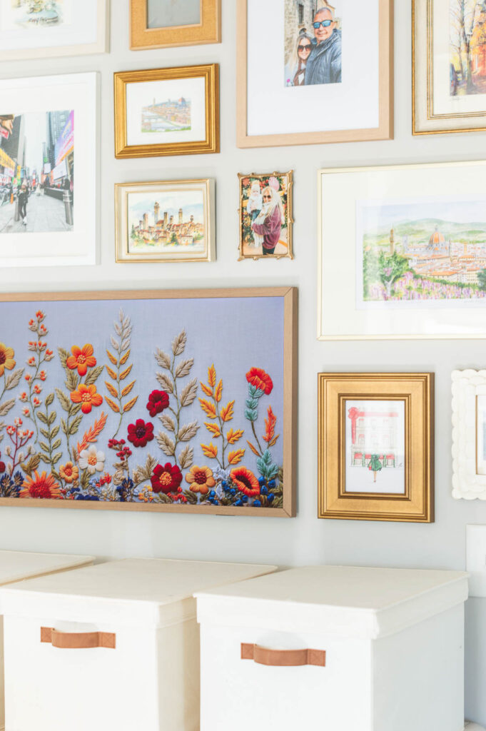 Frame TV Gallery Wall - I'm Head Over Heels for My Office Art Wall ...
